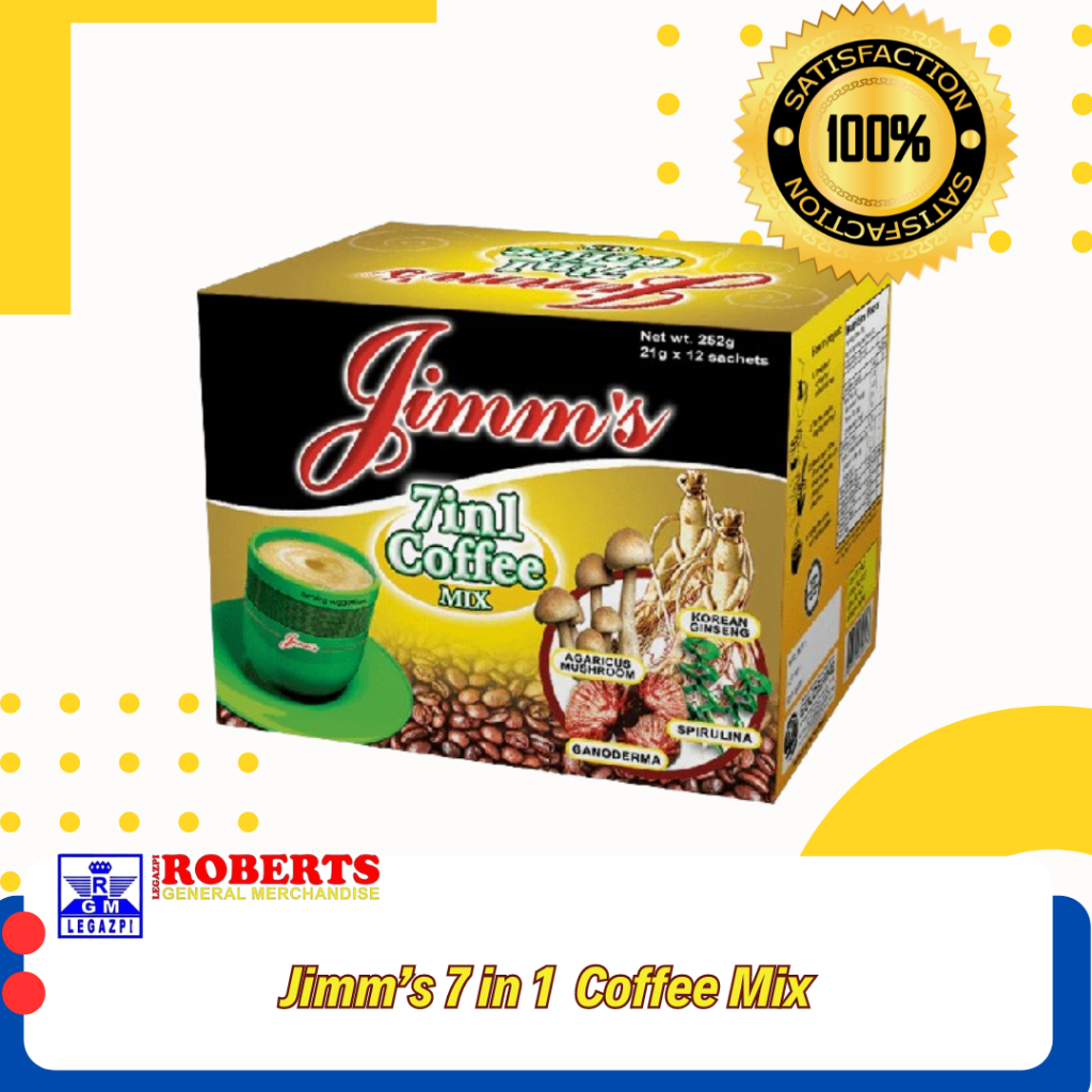 Jimm's 7 in 1 Coffee Mix (1box x 12 sachets) | Shopee Philippines