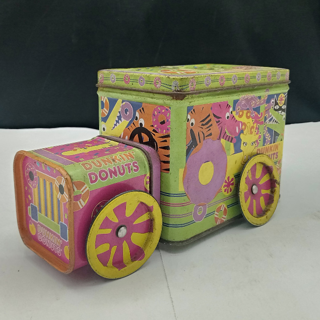 Used Dunkin Donuts Tin Coin Bank Jeepney Dunkin Donuts Jeep Coin Bank ...