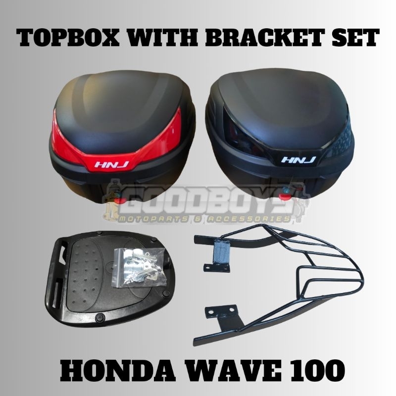 HONDA WAVE100 TOPBOX SET WITH BRACKET 30LITERS HNJ | Shopee Philippines