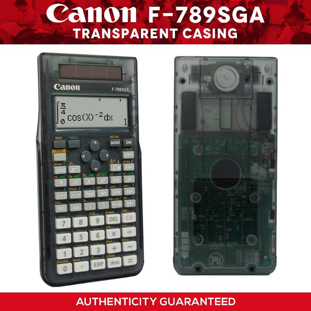 Original / Authentic - CANON F-789SGA Scientific Calculator Transparent ...