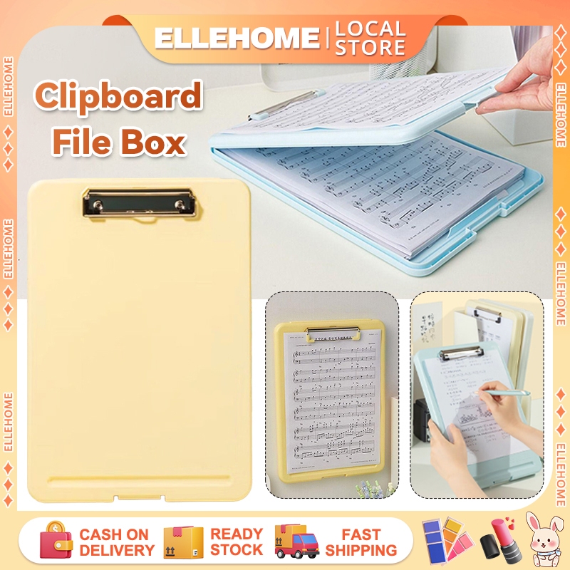 Clipboard File Box Plastic Storage Clipboard A4 Color File Folder ...