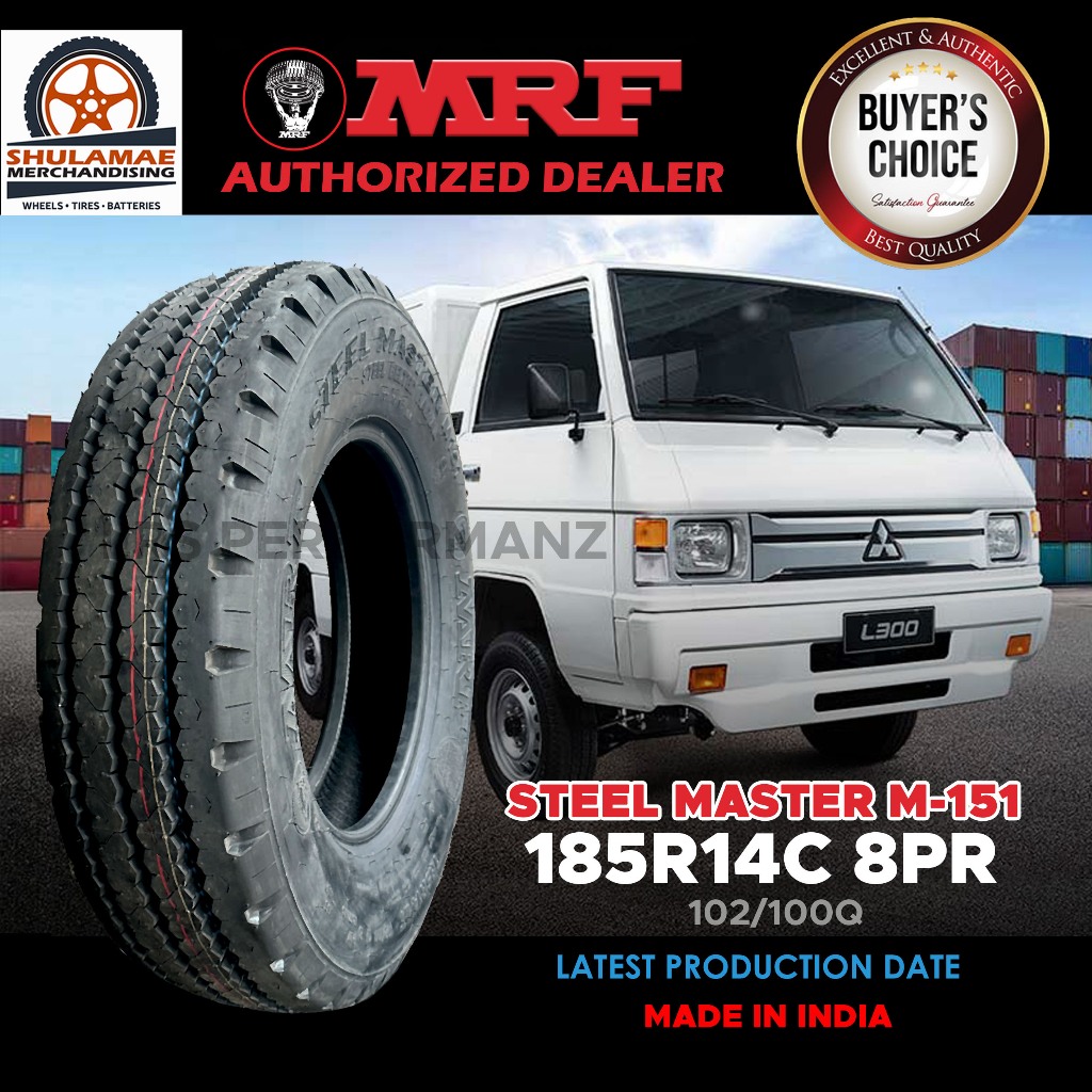 MRF 185 R14C 8PR STEEL MASTER M151 (WITH FREE TIRE VALVE) | Shopee ...