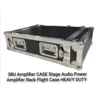 3RU AMPLIFIER CASE Stage Audio Power Amplifier Rack Flight Case HEAVY ...