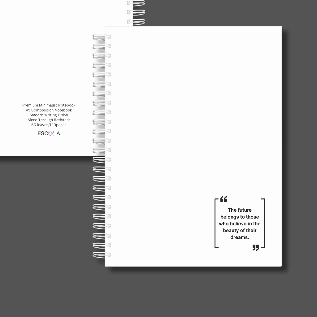 A5 B5 Minimalist Composition Notebook Grade 5, High School, Waterproof ...