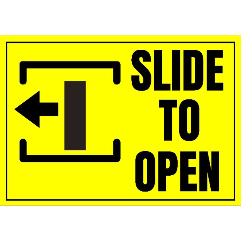 Slide to Open Signage A4 Size Fully Laminated | Shopee Philippines