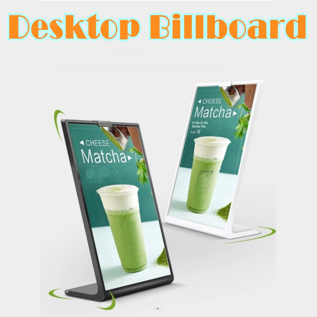 Desktop Display Billboard Acrylic Slant Back Sign Holder Plastic ...