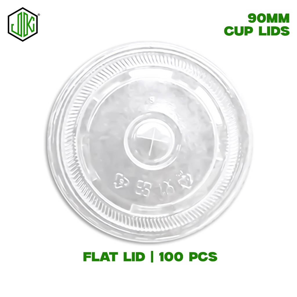 JKM 100pcs 90mm 98mm Cup Lid Dome Flat Strawless Disposable Lids For ...