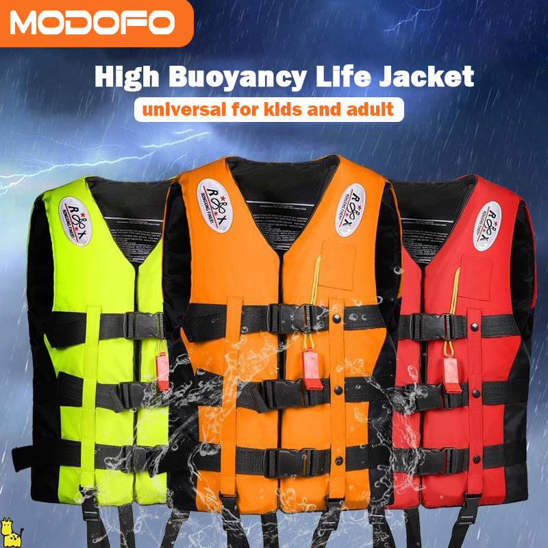 MODOFO Life Vest For Kids And Adult Heavy Duty Outdoor Water Sport Life ...