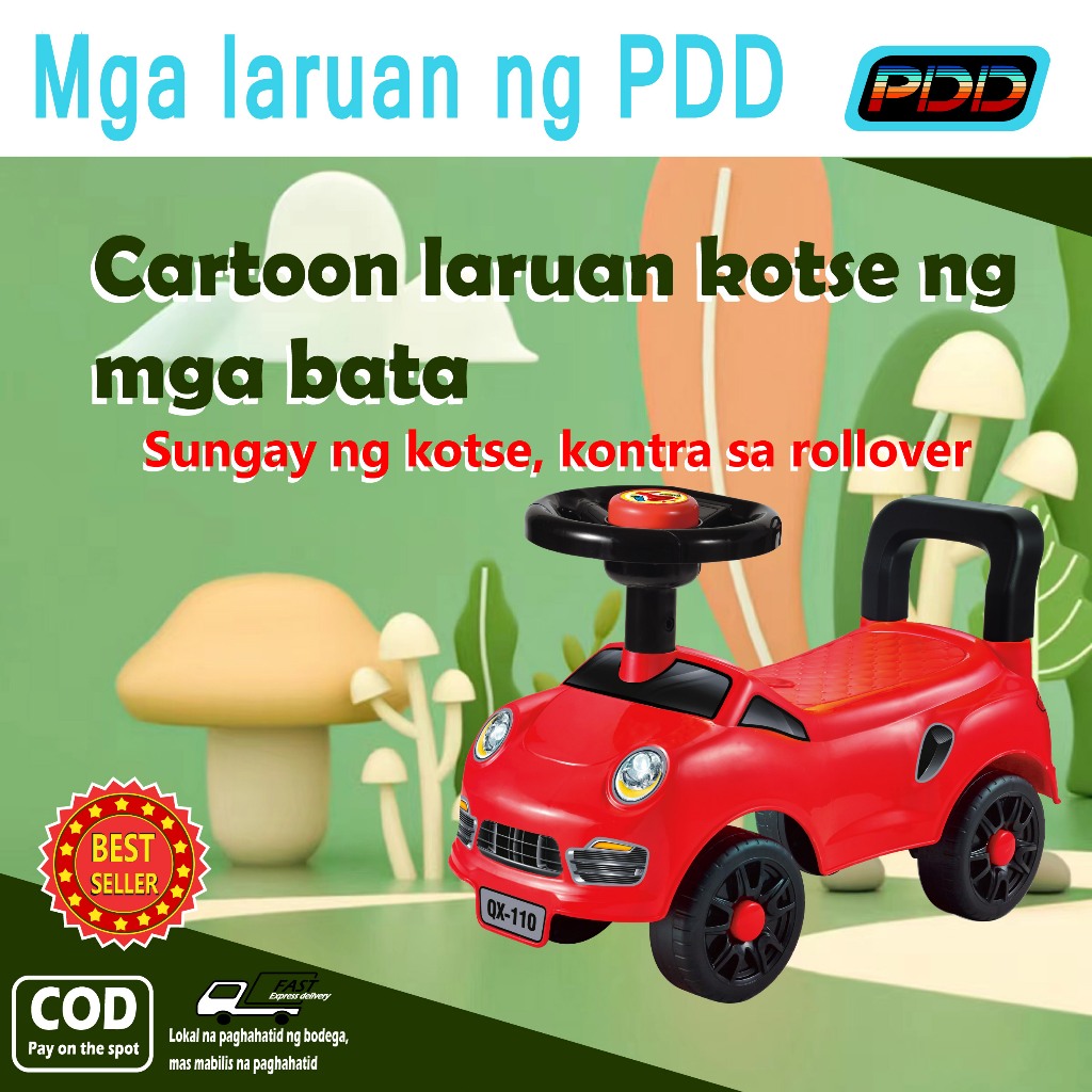 Large children's toy car with a rotating steering wheel for children to ...