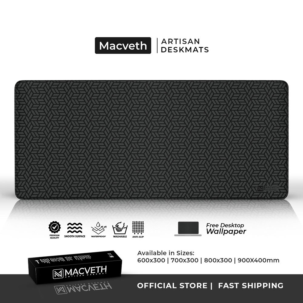 Macveth Artisan Deskmat | HEXA BNW Artisan Mousepad | Extended Large ...