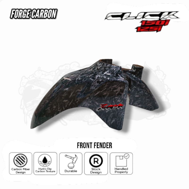 NEW!! Honda Click v2 forged hydro dip carbon front fender | Shopee ...