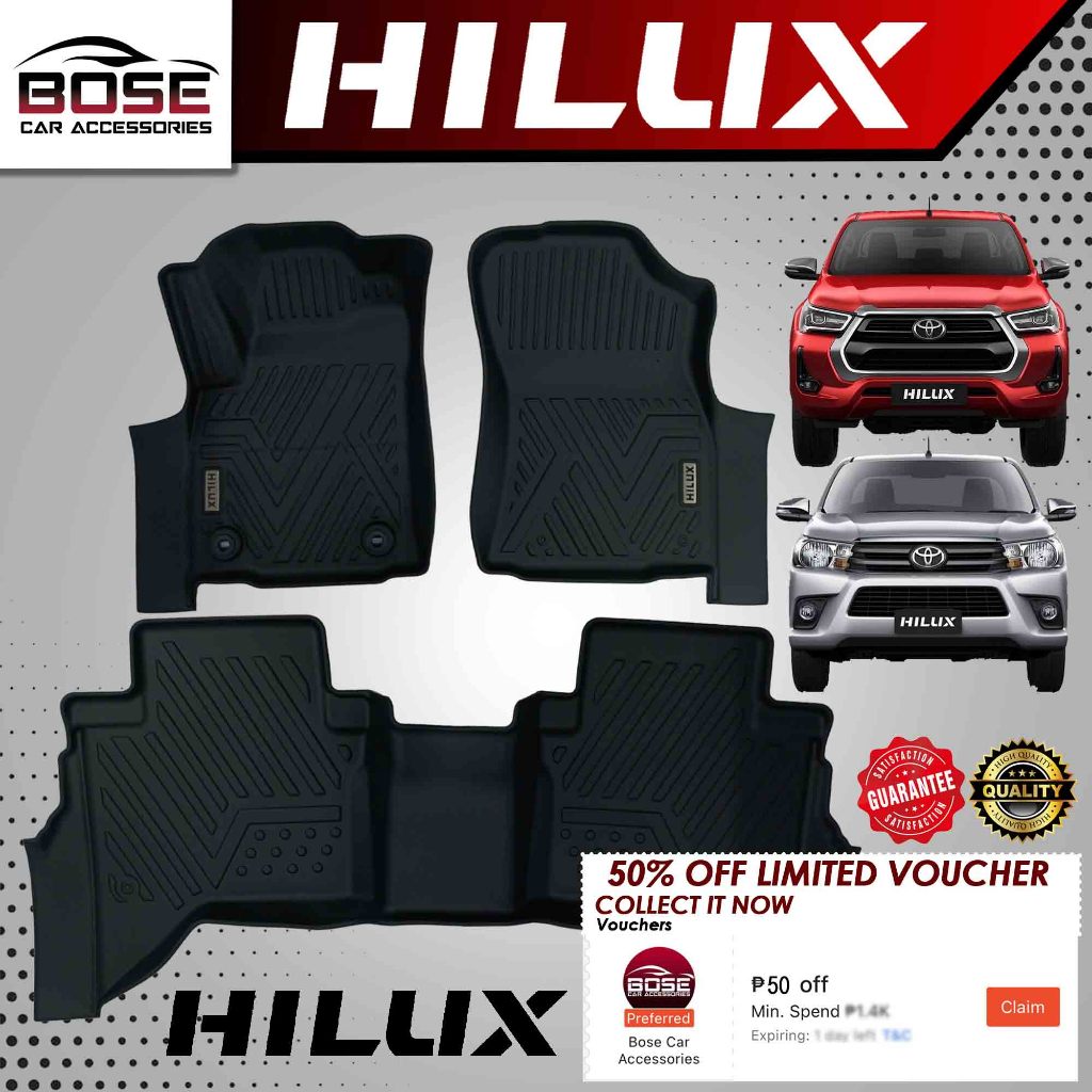 TPE / 5D/ 5D Diamond Deep Dish Matting for Toyota Hilux Revo Conquest ...