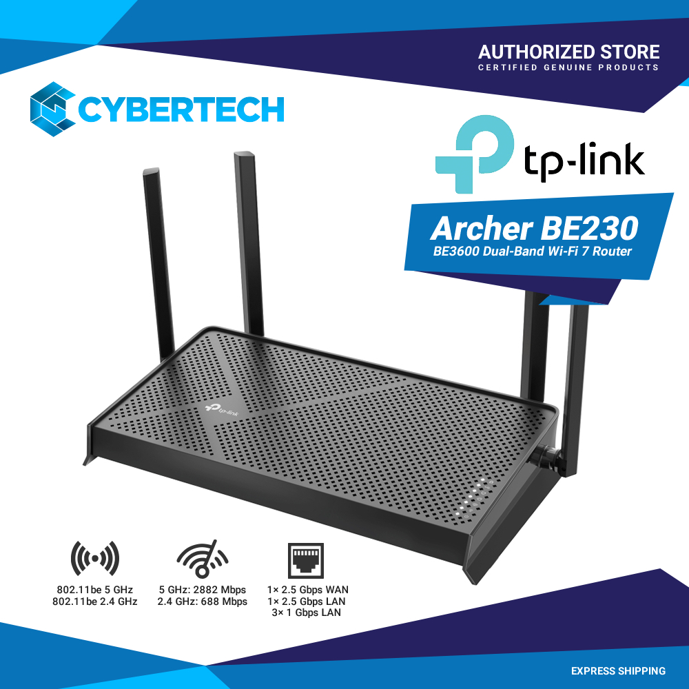 TP-Link Archer BE230 BE3600 Dual-Band Wi-Fi 7 Router | Shopee Philippines