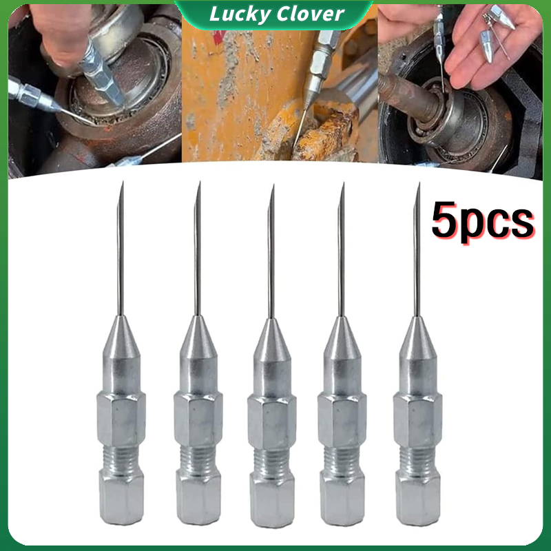5Pcs Stainless Steel Grease Needle Nozzle Needle Nose Grease Gun ...
