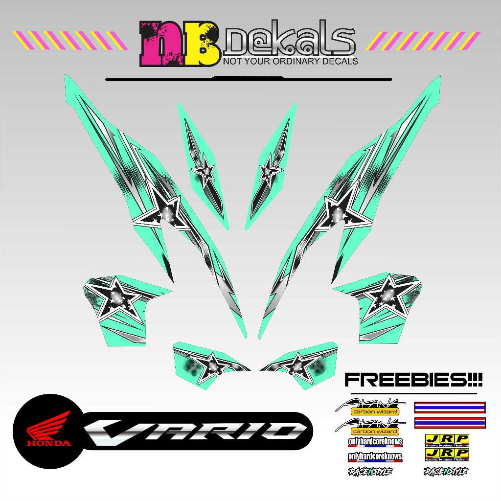 HONDA CLICK V2 125150 STAR DESIGN 2024 DECALS | Shopee Philippines
