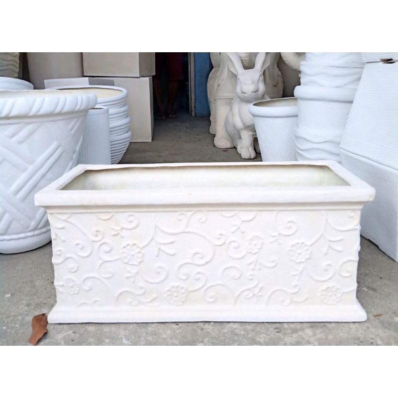 rectangular fiber pot (height 8.5inc)(length 20inc)(width 8inc ...