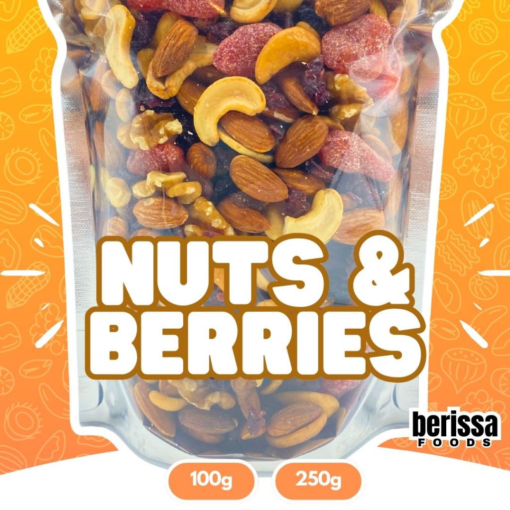 TrailMix - Nuts & Berries - 100g to 250g - ready to eat - Berissa Foods ...