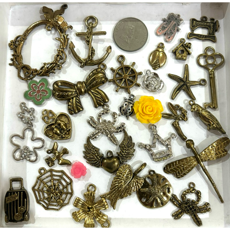 30 Pieces Assorted Charms Wholesale Bulk Lot Metal for DIY Project ...