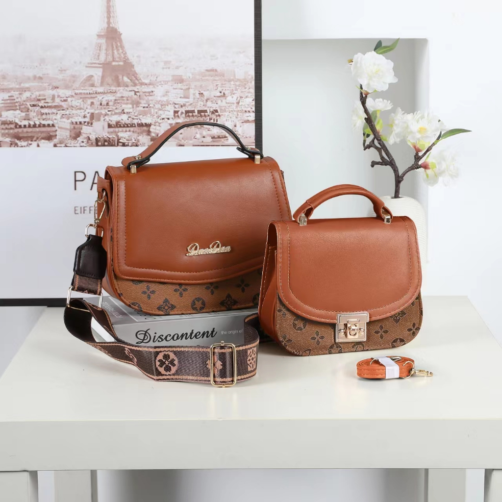 Lady M Women's monogram leather shoulder and sling bag | Shopee Philippines