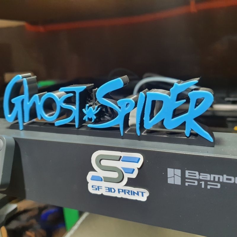 Ghost Spider 3d logo fan art collectible shelf display gift marvel ...
