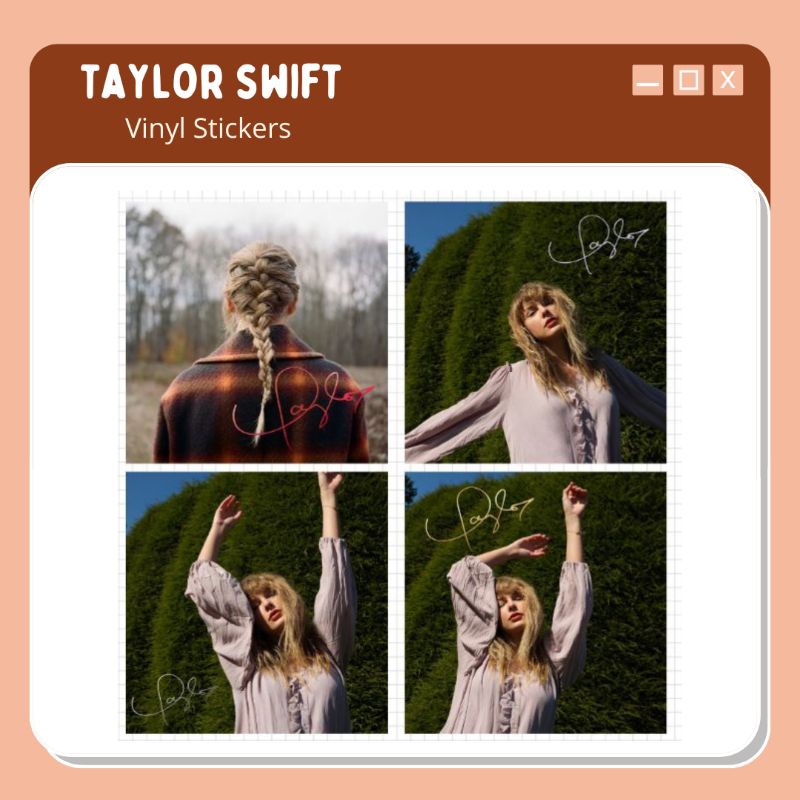 4 PCS SET | Taylor Swift Photos Vinyl Sticker (2×2 or 3×3 inches size ...