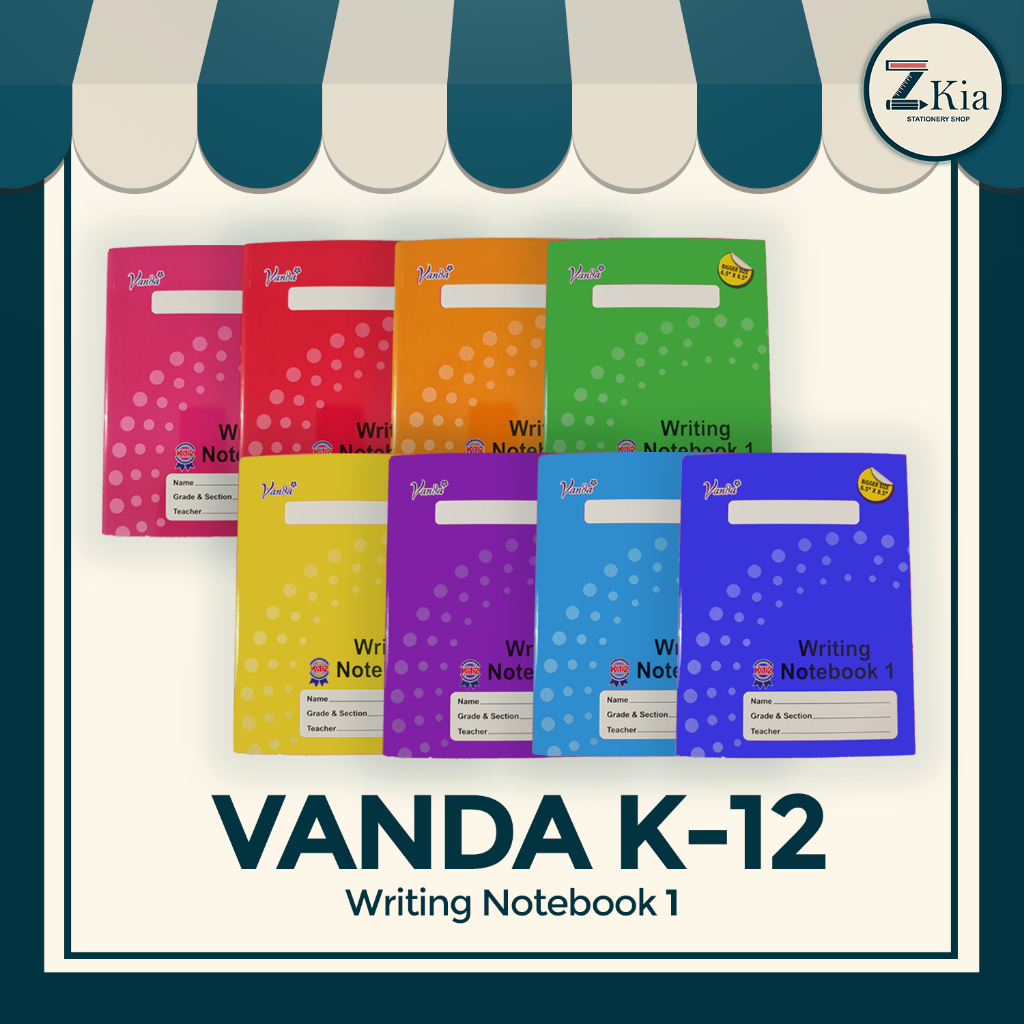 Vanda K-12 Writing Notebook 1 (6.5"x8.5" 80 leaves) | Shopee Philippines