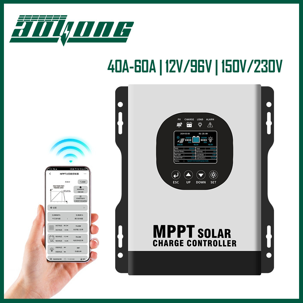 Aoyang 60A/120A 12V/24V/48V/96V/192V Adaptive MPPT Solar Charge ...