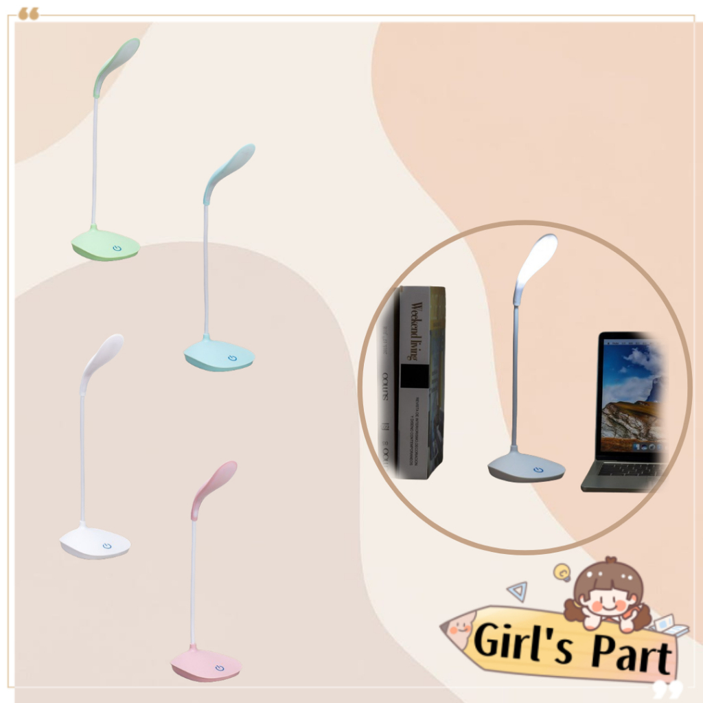Queen Girl's Flexible Mini LED Portable Lamp Rechargeable 3 levels ...