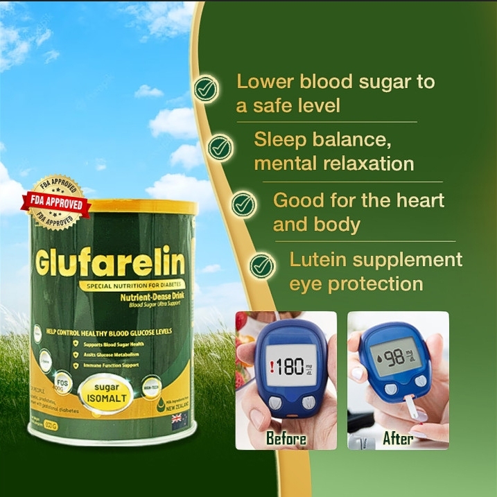 AUTHENTIC Glufarelin Gold Milk For Diabetic Support Help Control ...