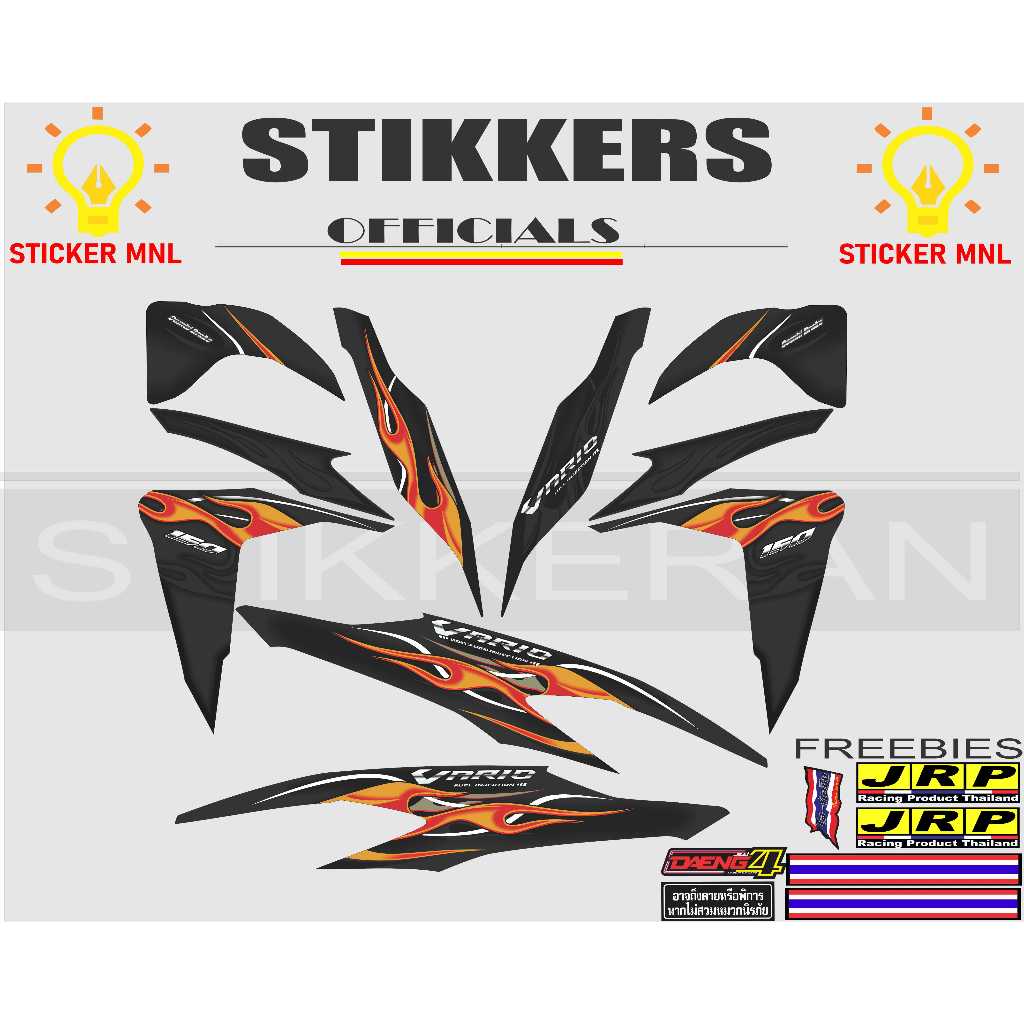 HONDA CLICK V2 CLICK 125 V2 VARIO FIRE TRIBAL BIG DECALS | Shopee ...