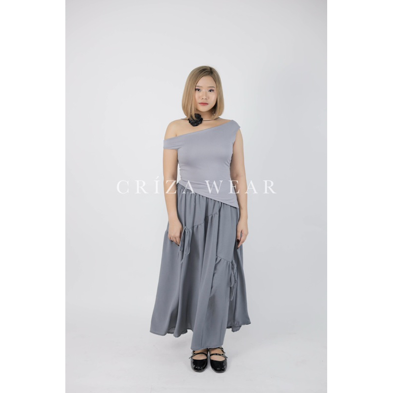 CRIZA WEAR MEREDITH RIBBON LONG SKIRT | Shopee Philippines