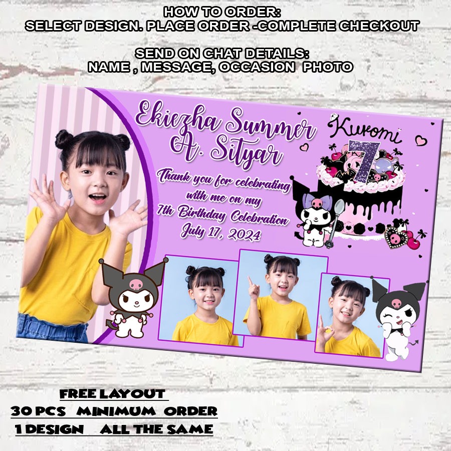 ATMSize Personalized Ref Magnet KUROMI Theme Ref Magnets Giveaway ...