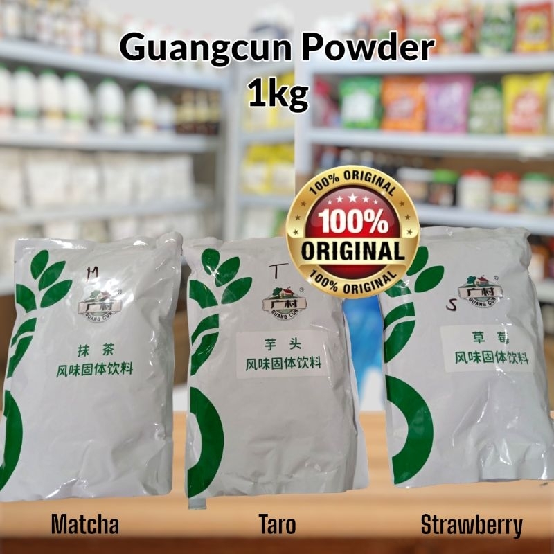Guangcun Premium Milktea Flavor Powder Matcha Taro Strawberry 1kg ...
