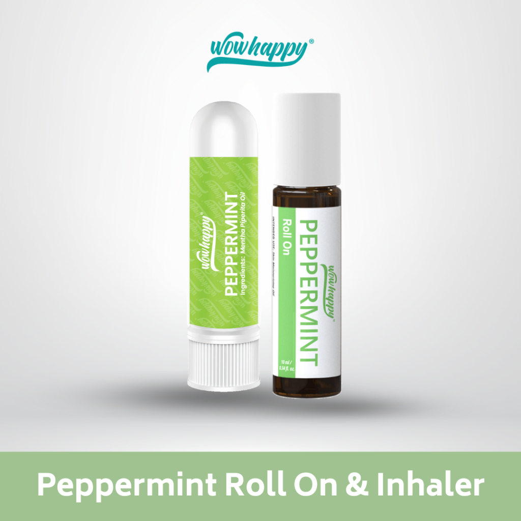 Wowhappy Combo Peppermint Essential Roll On & Peppermint Inhaler ...