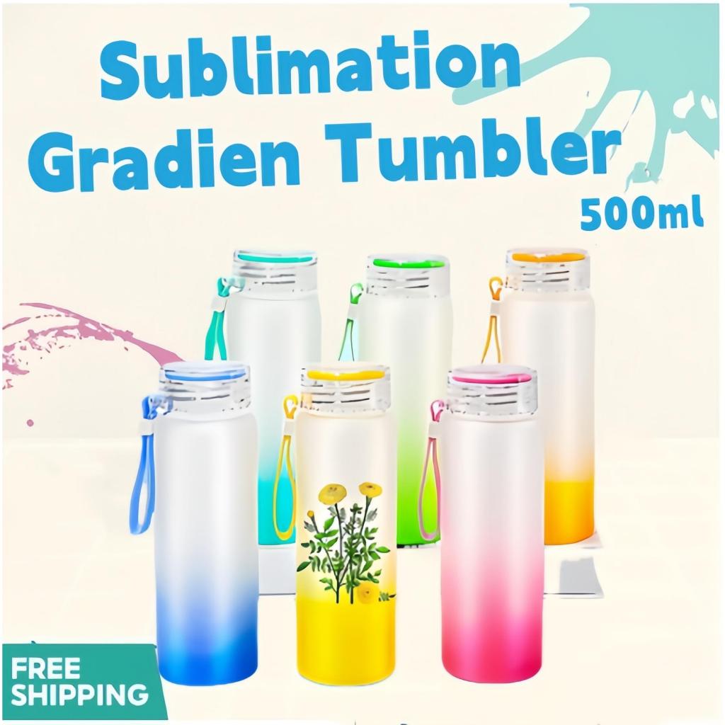 500ml Gradient Glass Bottle Sublimation Coated for Sublimation Printing ...