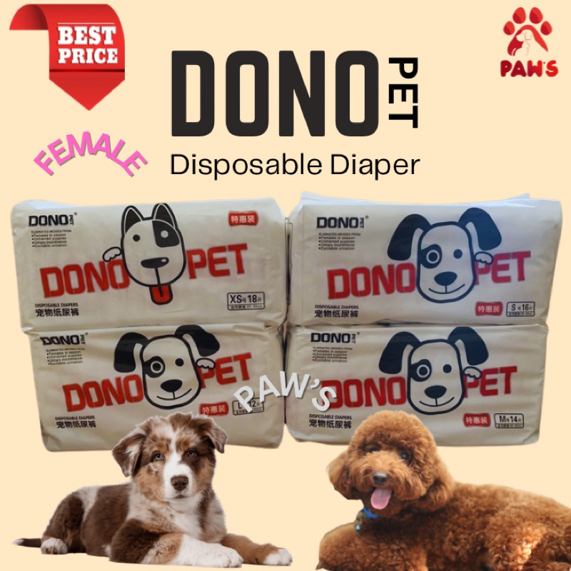 Dono Pet Diaper for Dogs (Female) | Shopee Philippines