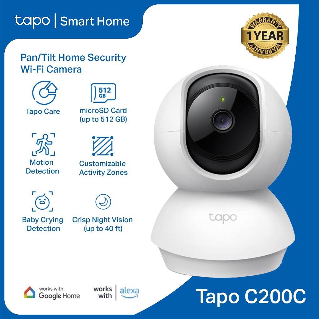 Tapo Official Store | TP-Link | C200C | Pan/Tilt | Home Security | Wi ...