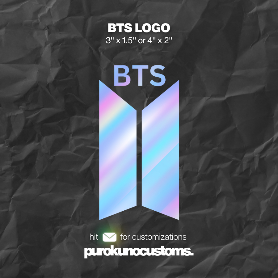 BTS LOGO CAR & MOTORCYLE RANDOM VINYL DECAL STICKER - KPOP SERIES ...