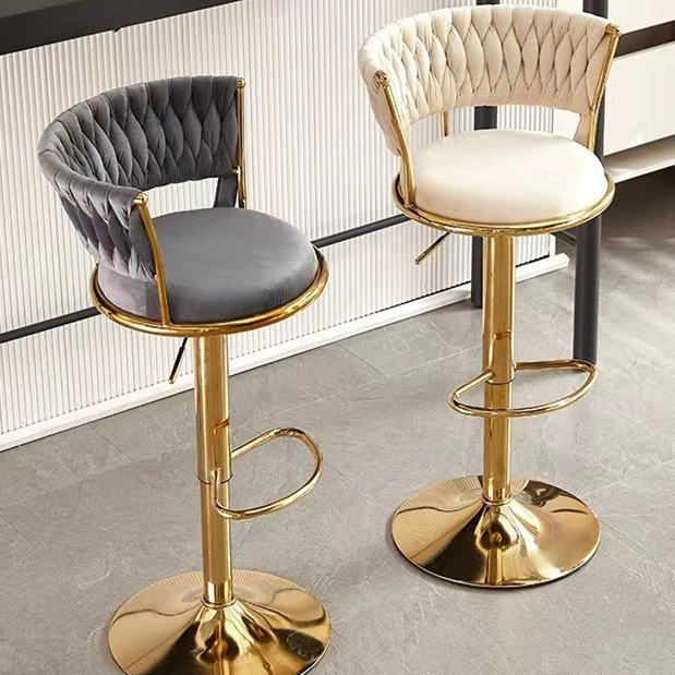 （COD）Bar Chair And high Stool Bar Can Be Lifted And Light And The Back ...