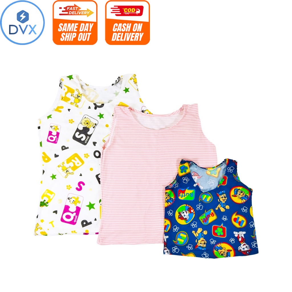 COD DVX Kids 1-12 y/o Printed Character Sando for Girls Sleeveless ...