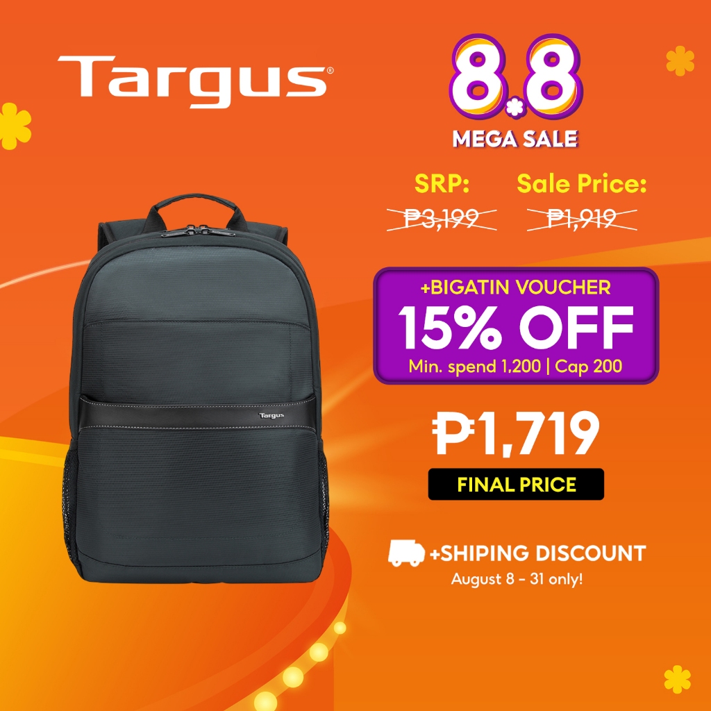 Targus 15.6” Geolite Advanced Backpack w/ Laptop Compartment for Travel ...