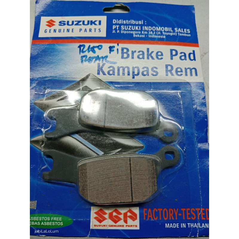 Suzuki Raider 150 Fi Rear Brake Pads (Genuine) | Shopee Philippines