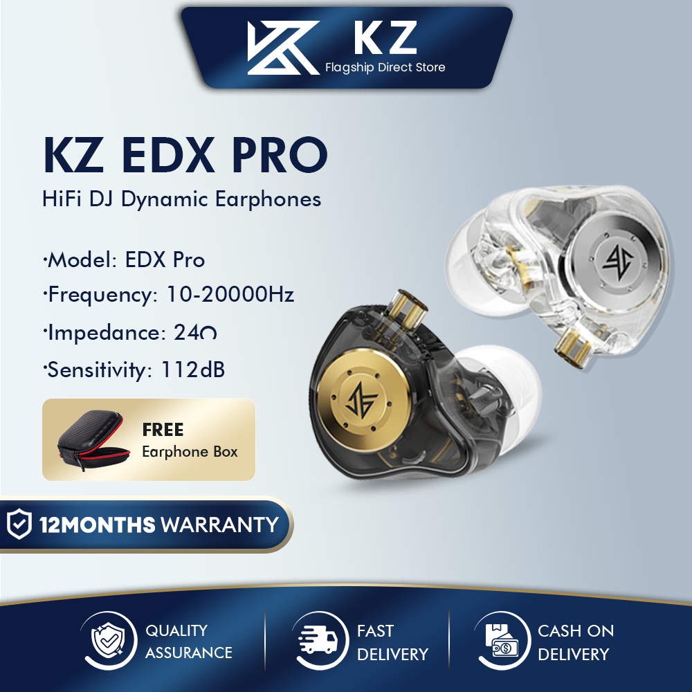 KZ EDX/EDX Pro Dynamic In Ear Earphone Orignial 1DD HIFI In Ear Earphon ...