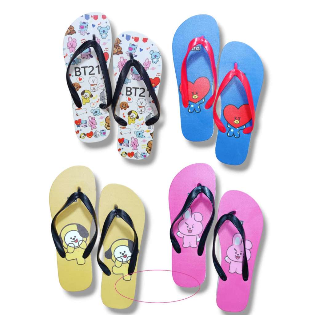 BTS BT21 KPOP slippers Korean men's League idol Koya RJ Shooky Mang ...