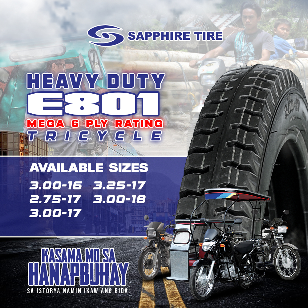 SAPPHIRE TIRE E801 MEGA (Size 16 17 18 ) TUBETYPE | Shopee Philippines