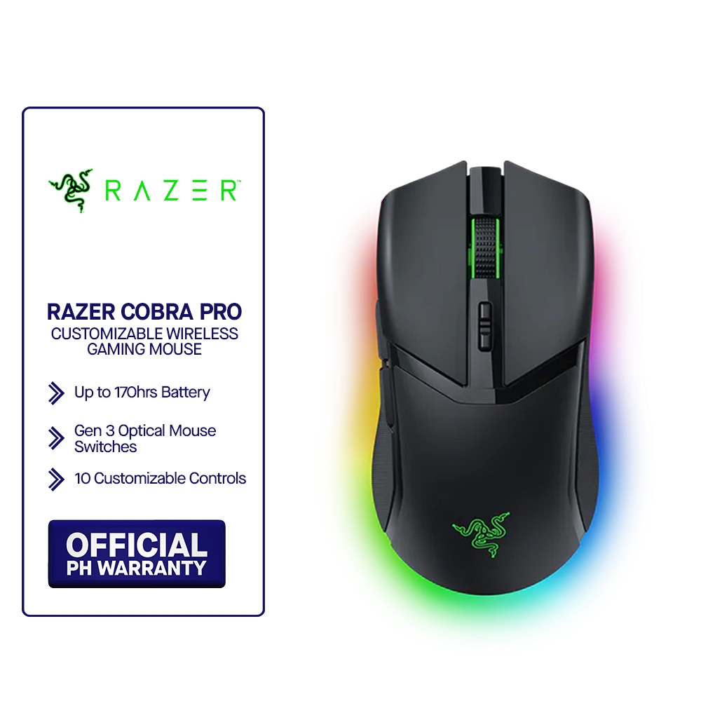 Razer Cobra Pro Customizable Wireless Gaming Mouse With Razer Chroma ...