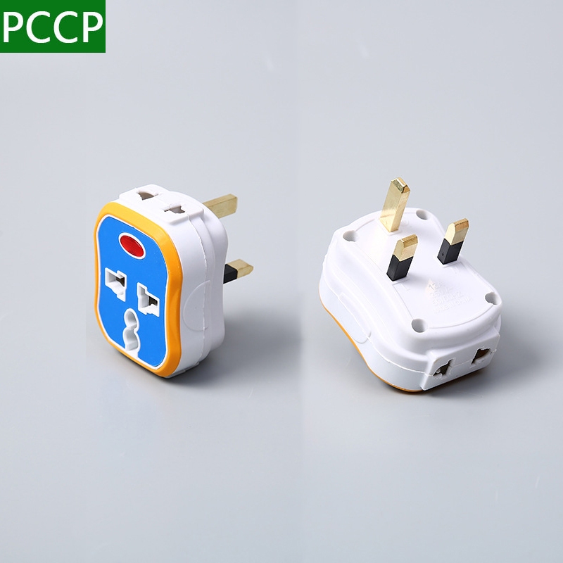 3-pin British/UK plug to 3-position 7-hole multi-country universal ...
