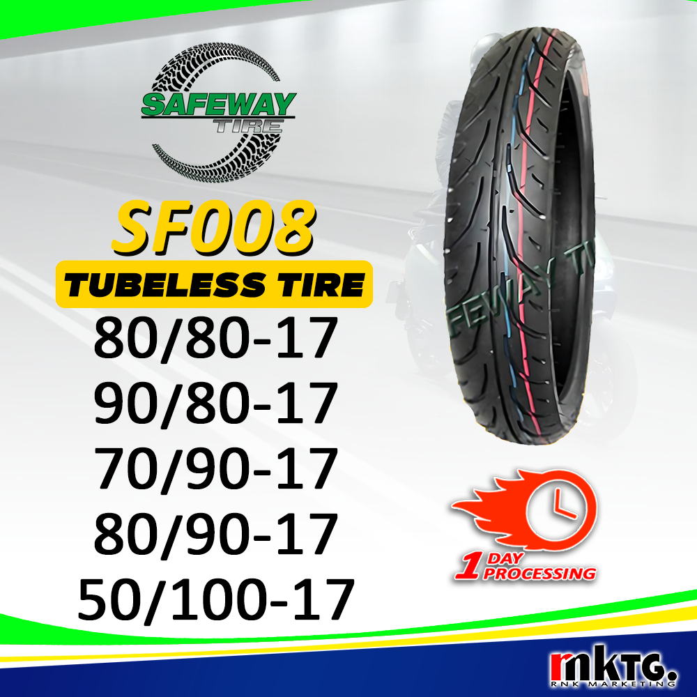 SAFEWAY Motorcycle Tires SF 008 17"(70/90, 80/90,80/80,90/80) Tubeless ...