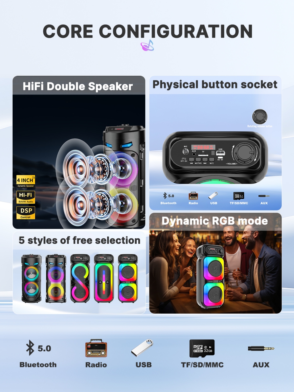 【PRO MAX BASS】Speaker Bluetooth Karaoke With Free Mic Big Size Original ...