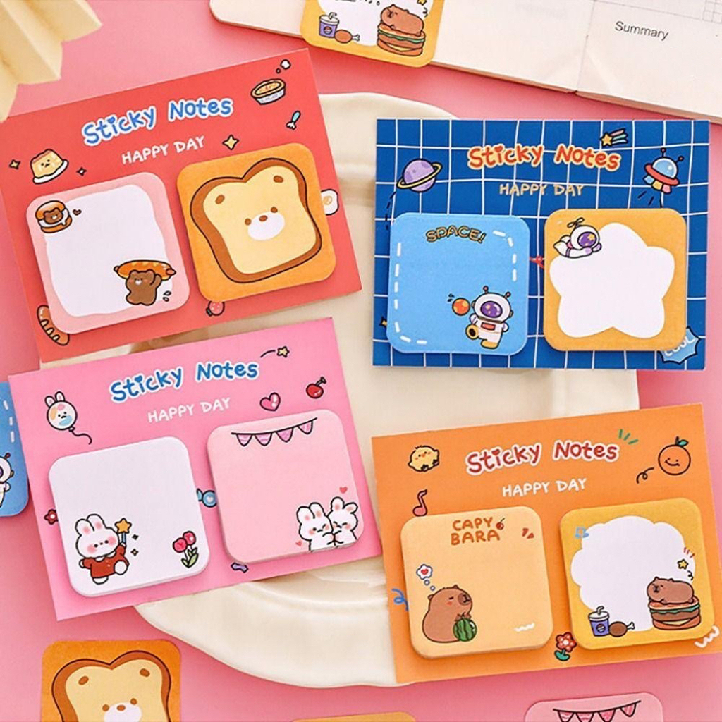 Cartoon combination sticky note paper message note sticky stationery ...